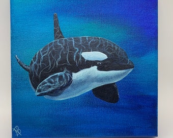 Killer Whale Orca Painting Whale Print Nature Art Whale - Etsy