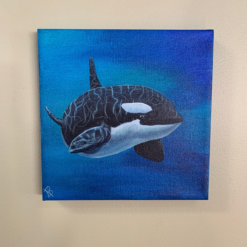 Orca Killer Whale Small Painting - Etsy