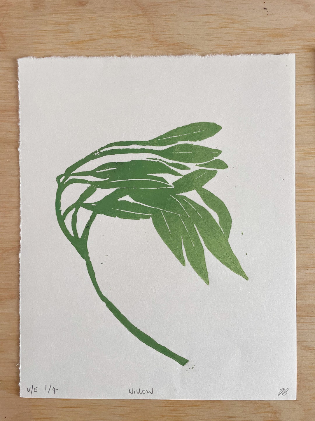Willow Original Lino Print - Etsy