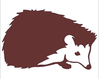 Hedgehog Vinyl Window Decal - Etsy