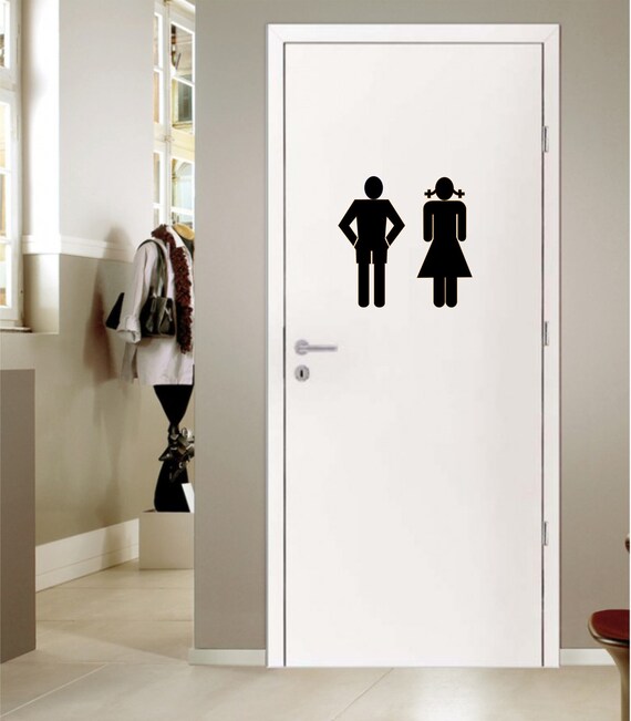 Wall Decal Bathroom Toilet Handle
