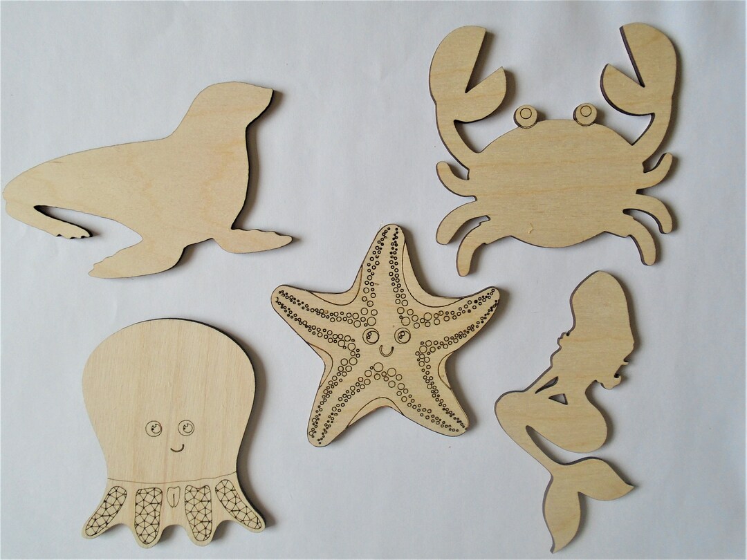 Sea Life Craft Shapes Starfish Mermaid Seal Crab Jelly Fish - Etsy