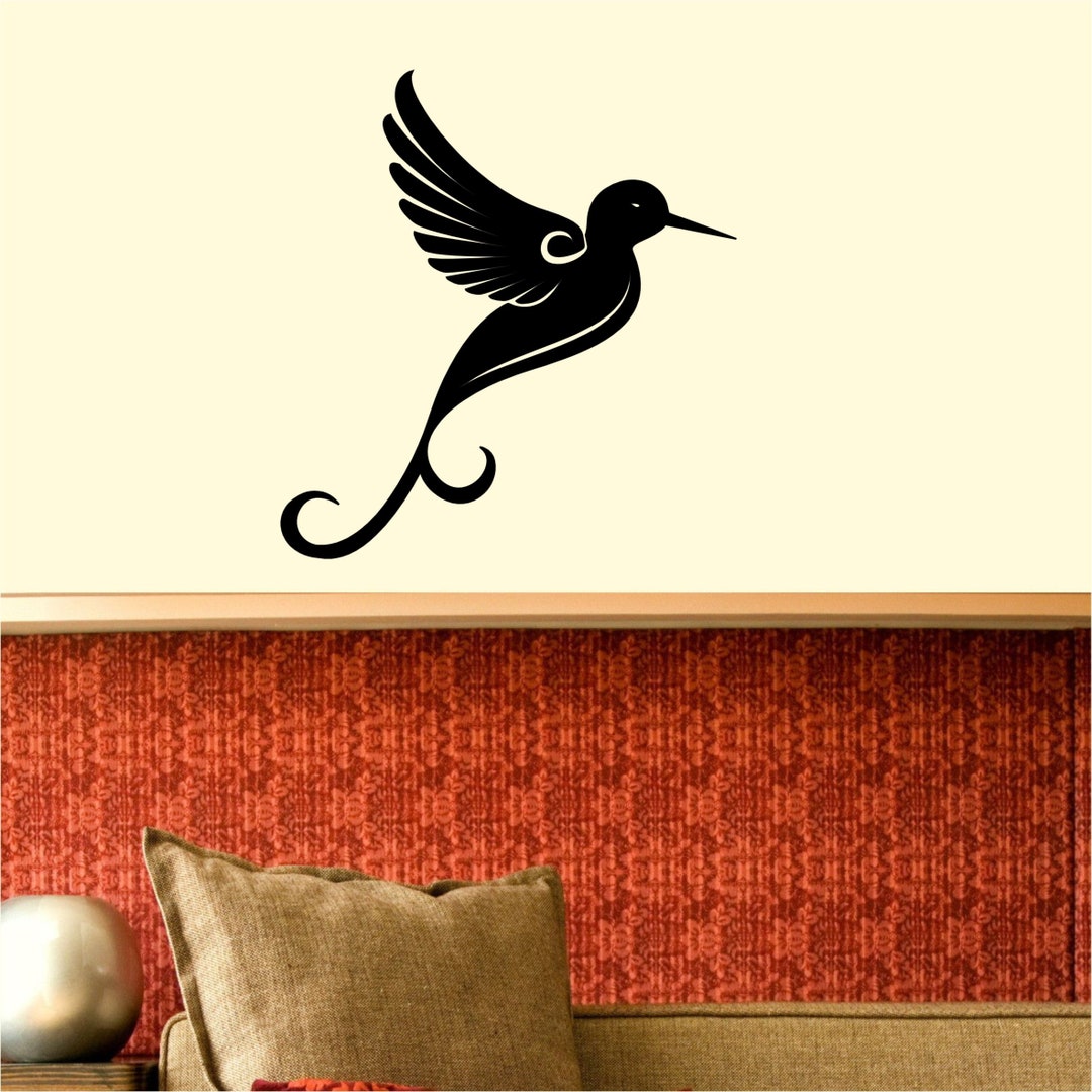 Humming Bird Vinyl Decal Sticker 8 Available Colours Wall Art - Etsy