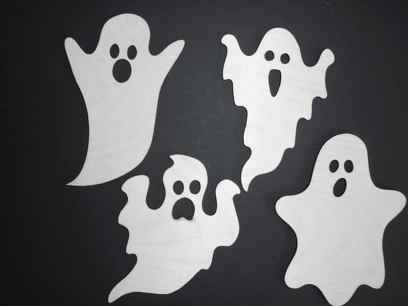 Halloween Ghost Shapes Pack of 4 5 Variations 3 Mm Plywood - Etsy