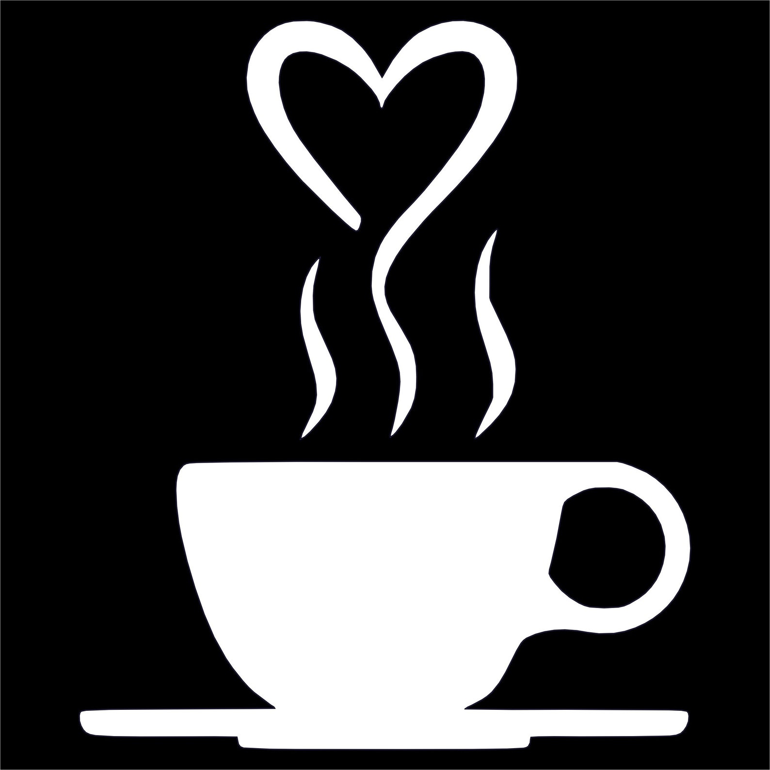 I Love Coffee Tea Vinyl Decal Sticker Kitchen Cafe Coffee | Etsy