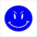 Angry Smile Face Vinyl Sticker 3 Sizes 10 Colours Happy Angry - Etsy