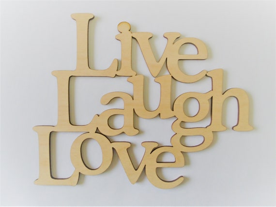 Live Laugh Love wooden sign plaque wall art decoration gift | Etsy