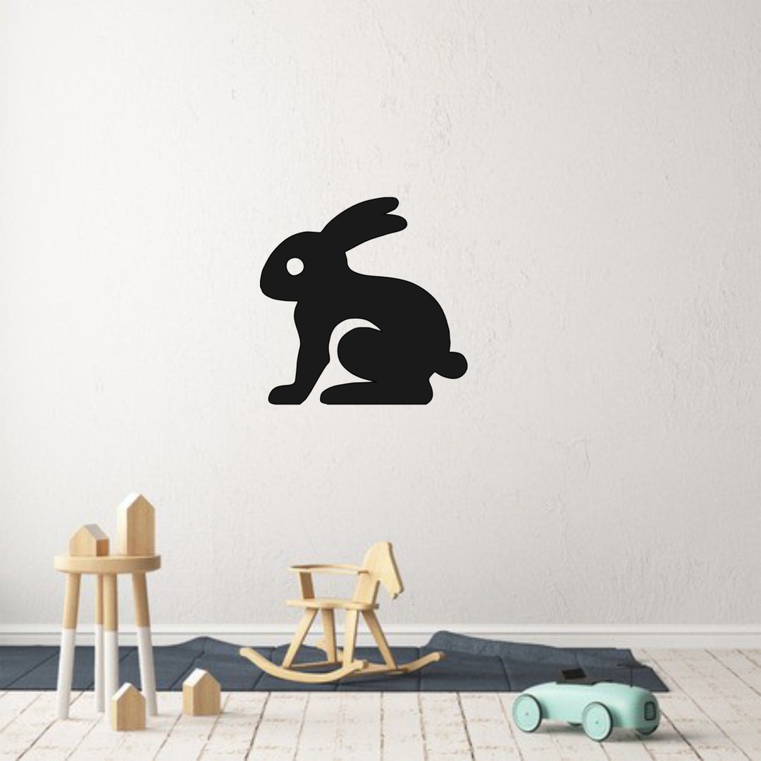 Bunny Rabbit Vinyl Decal Sticker Wall Art Decoration Bunny - Etsy