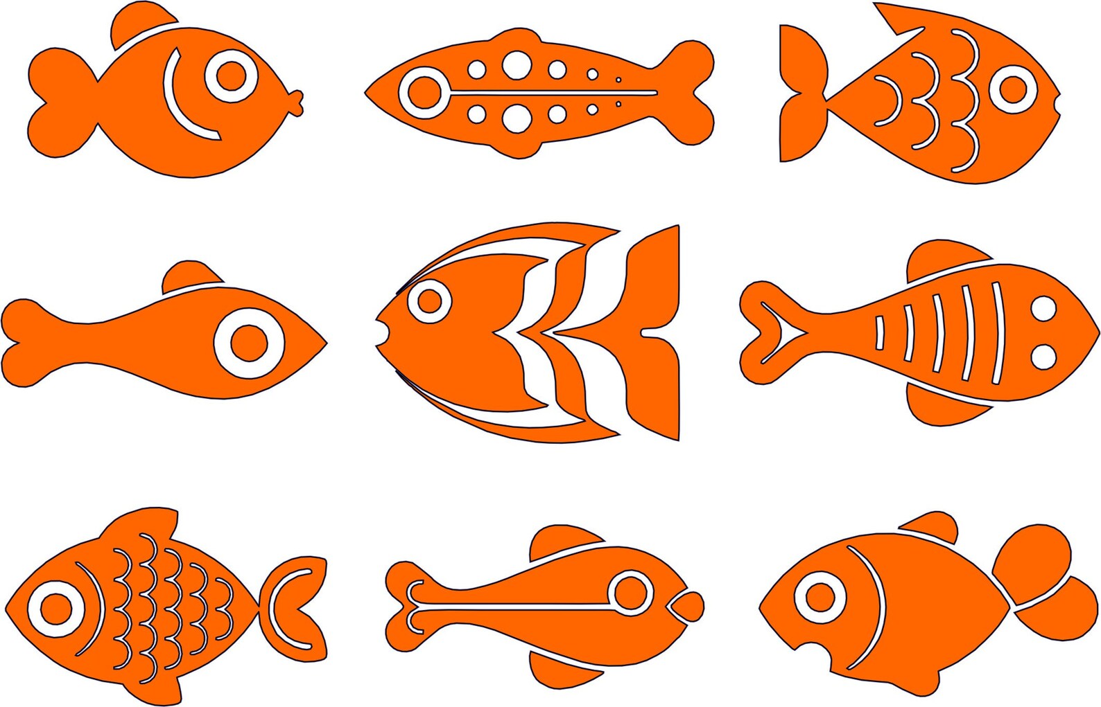 Fish Stickers Set of 9 Bathroom Vinyl Sticker Wall Art - Etsy