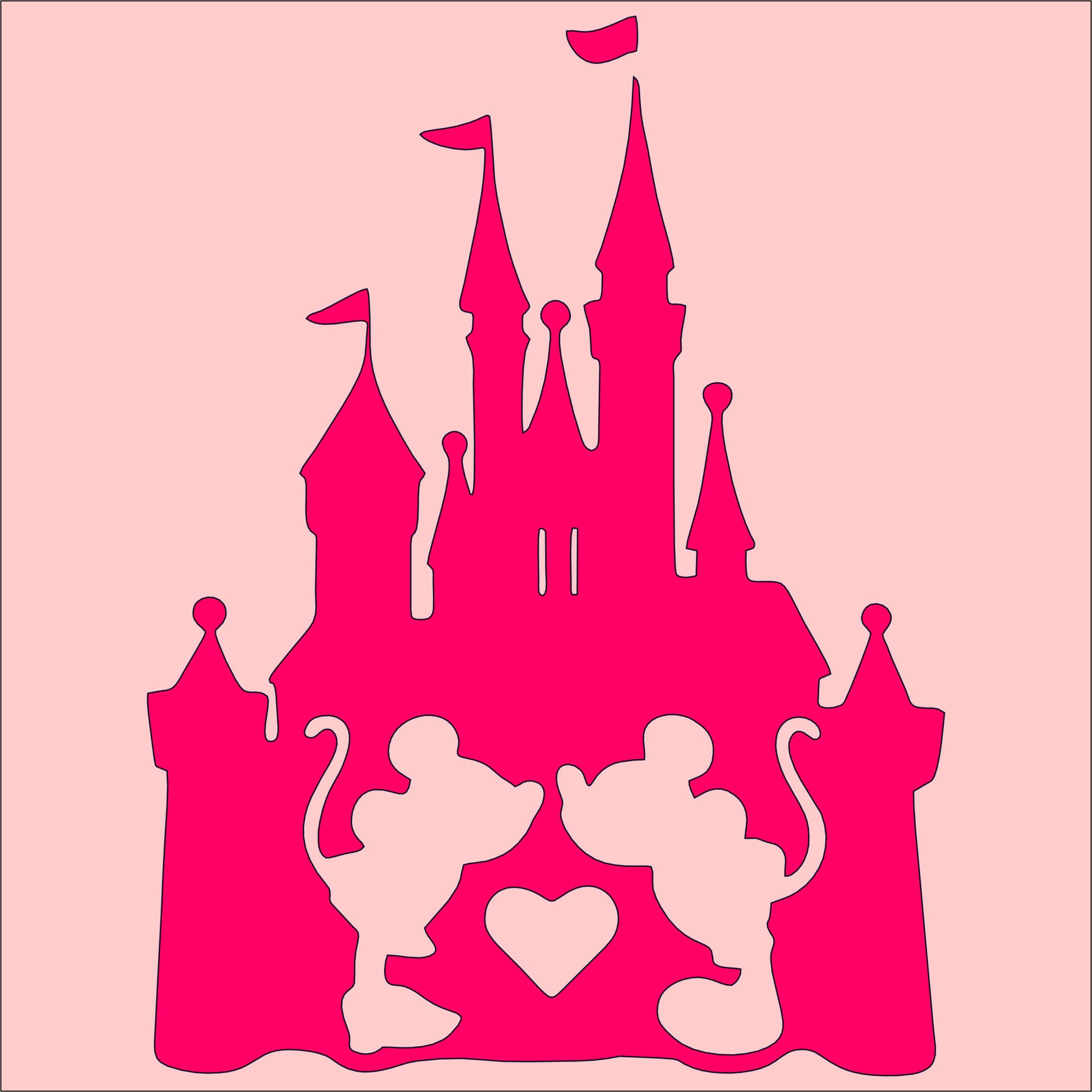 Mickey y Minnie castillo vinilo calcomanía pegatina Disney - Etsy México