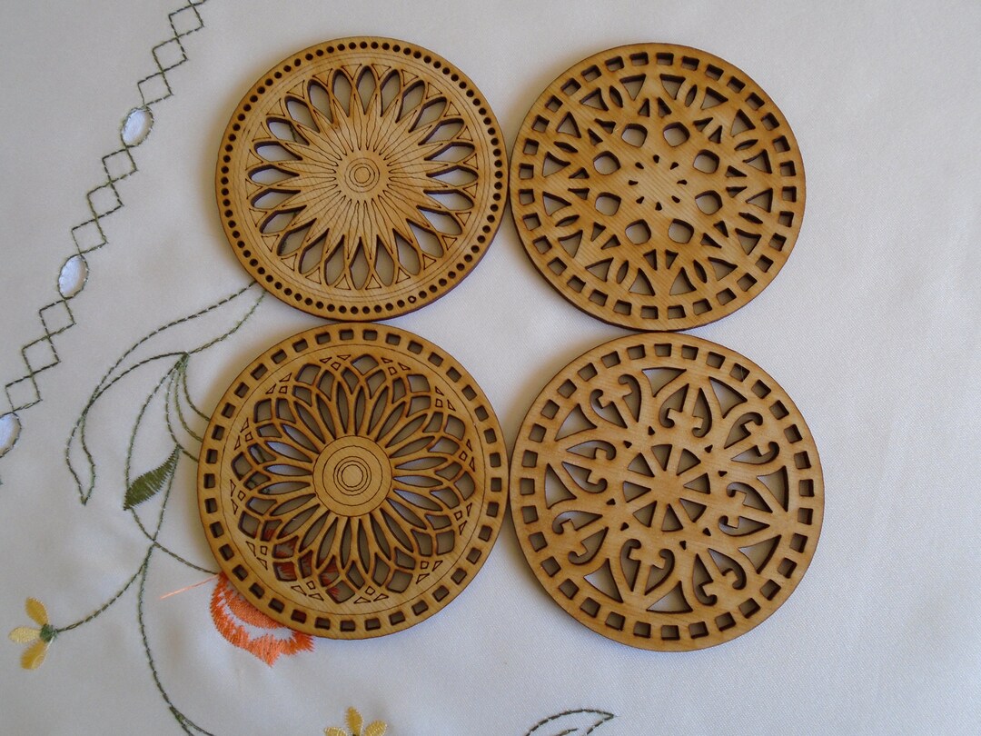 Wooden Coasters Set of 4-laser Cut Design Dining Room Drinks - Etsy