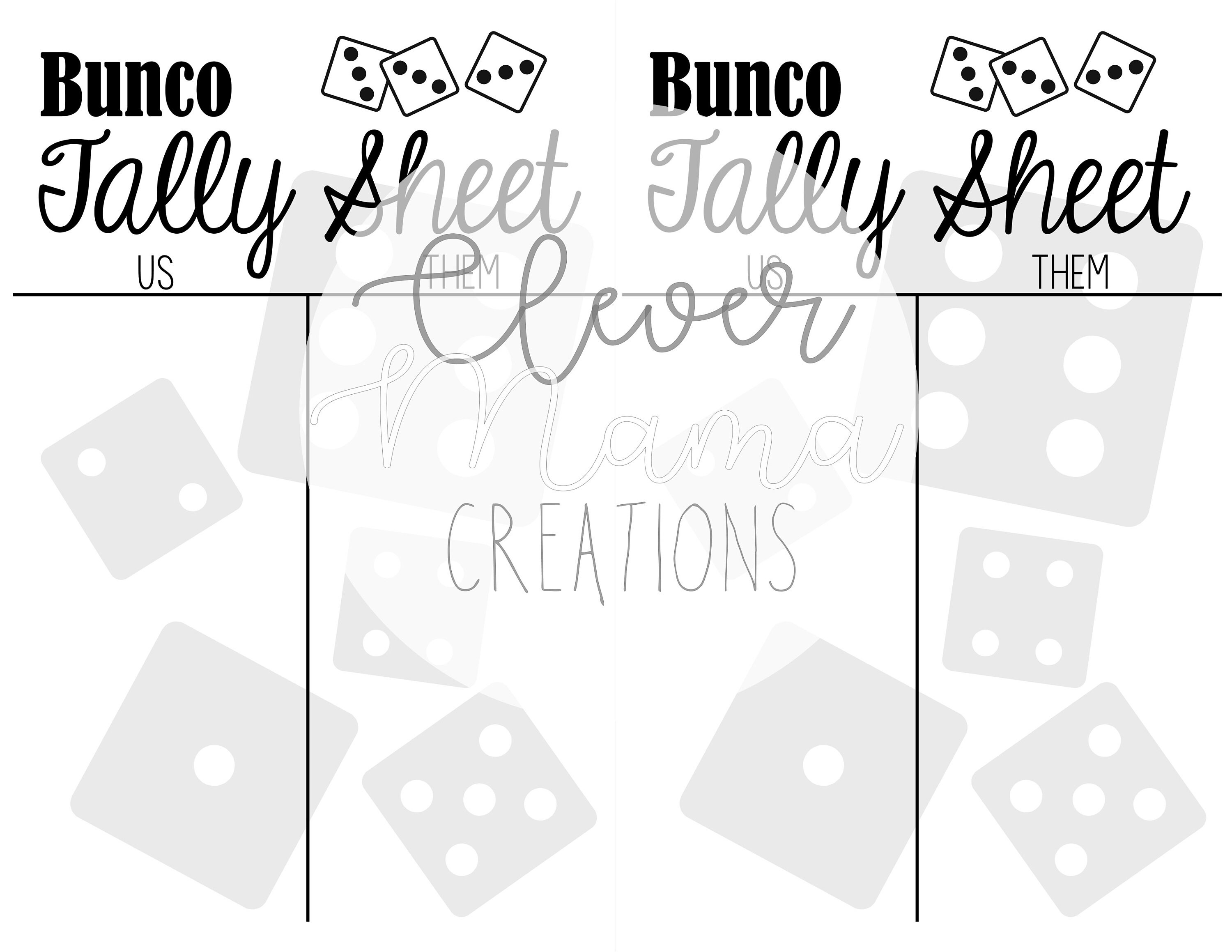 Generic Bunco Bundle, Bunco Set, Basic Bunco Set, Bunco Bundle, Bunco ...