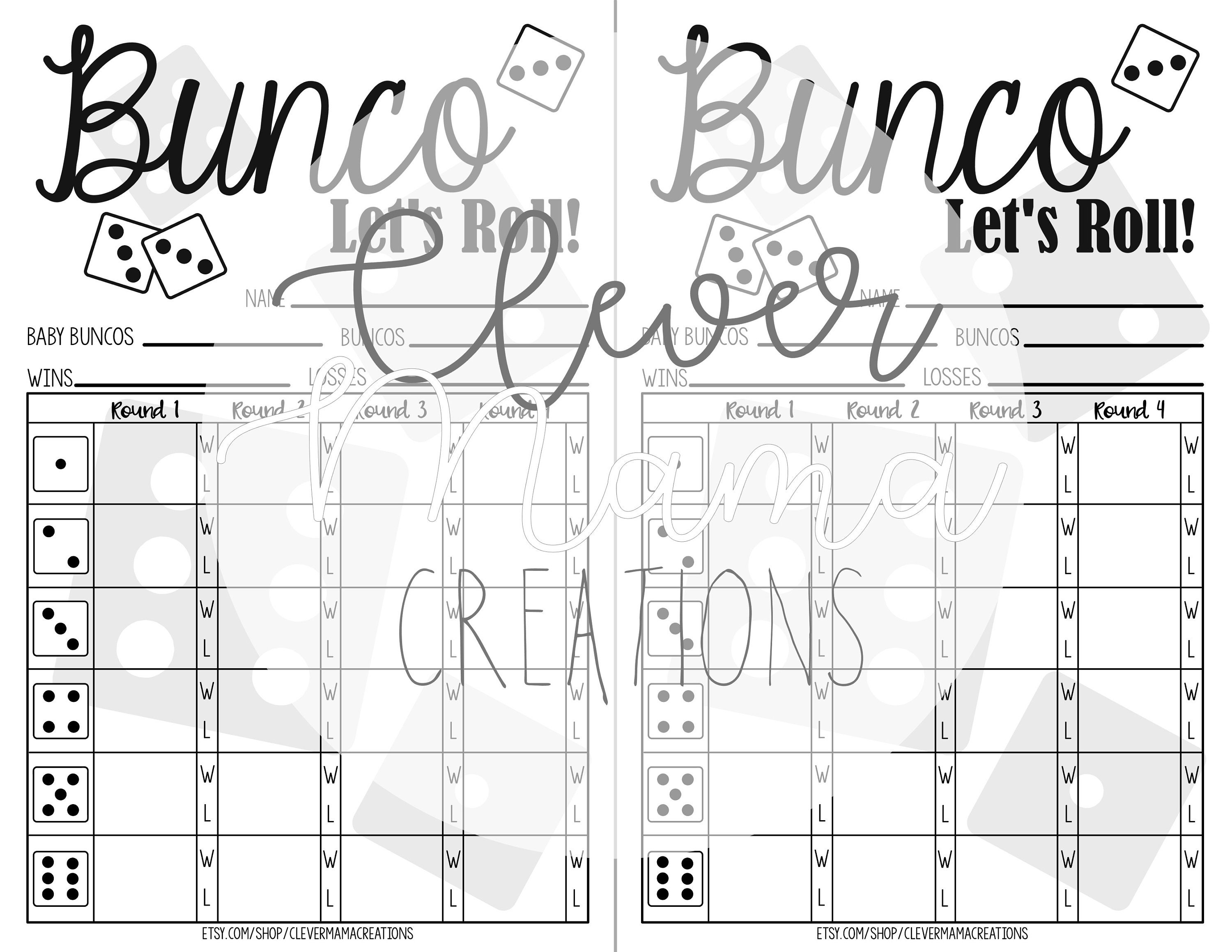 Generic Bunco Bundle, Bunco Set, Basic Bunco Set, Bunco Bundle, Bunco ...