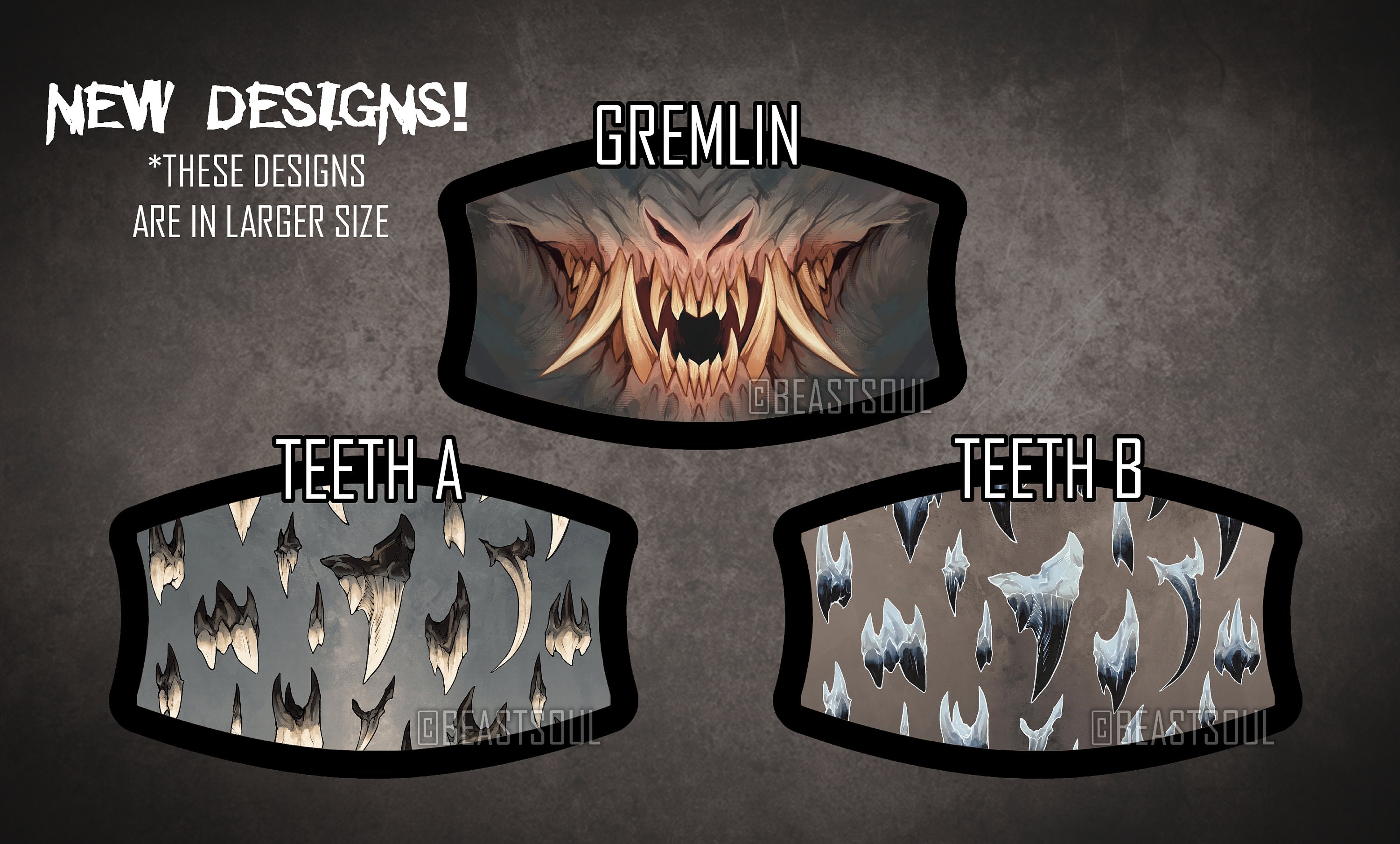 Monster Face Mask Series 1 and 2 - Etsy