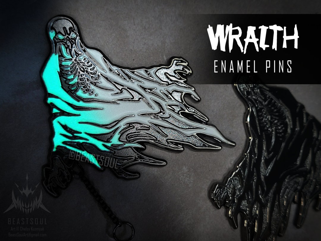 Wraith Glow in the Dark Ghost Horror Pin - Etsy