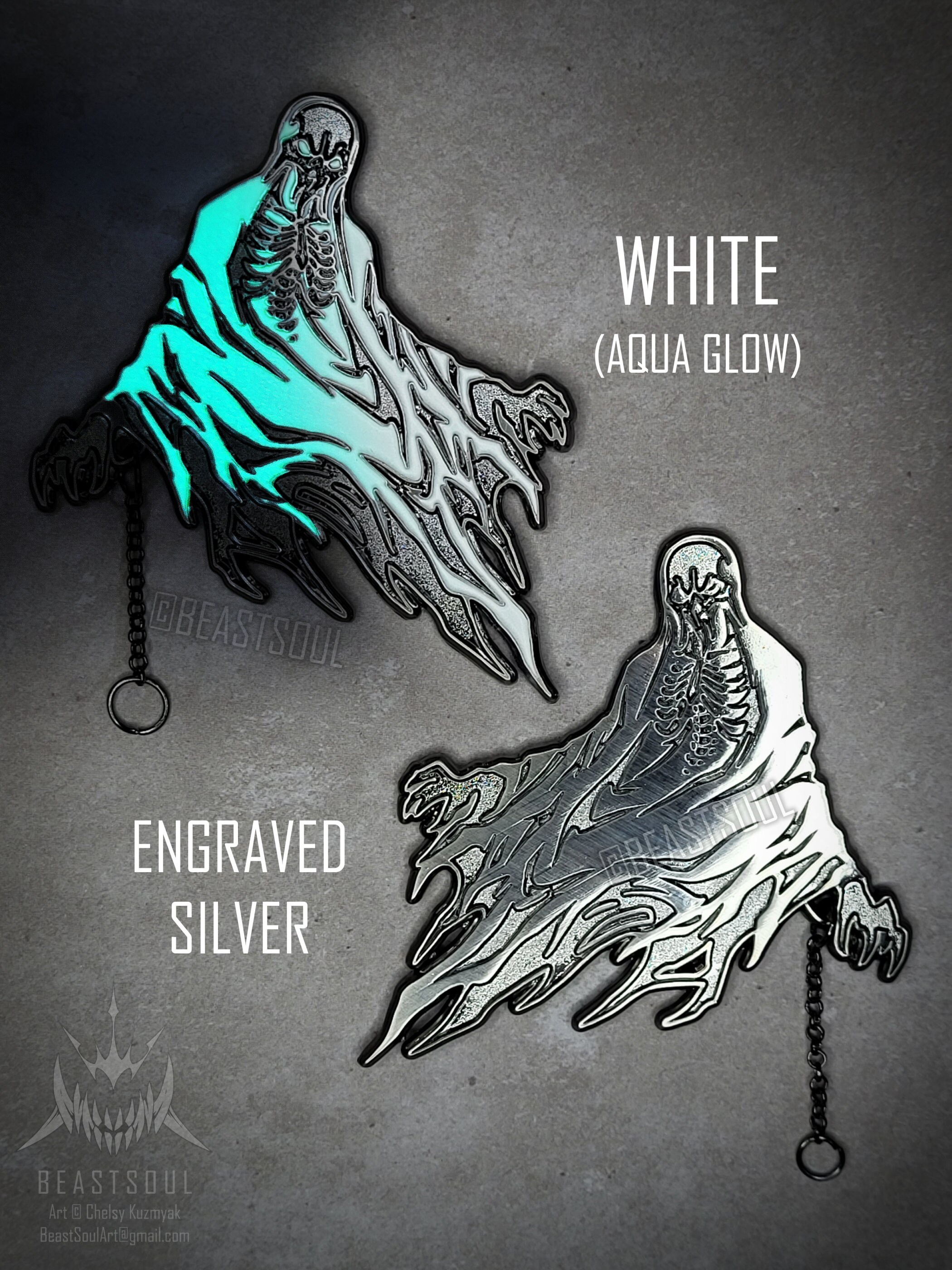 Wraith Glow in the Dark Ghost Horror Pin - Etsy
