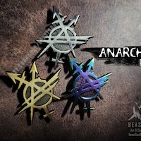 Enamel Pin/badge -peace Was Never an Option, Goose Pin, Anarchist Pin ...