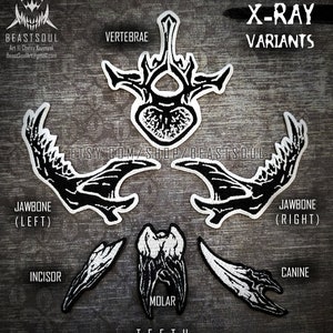 Bone Xray Horror Embroider Patches - Etsy