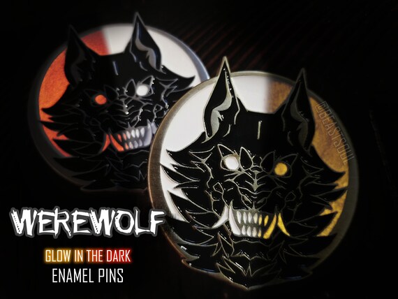 Werewolf Pins glow in the Dark | Etsy