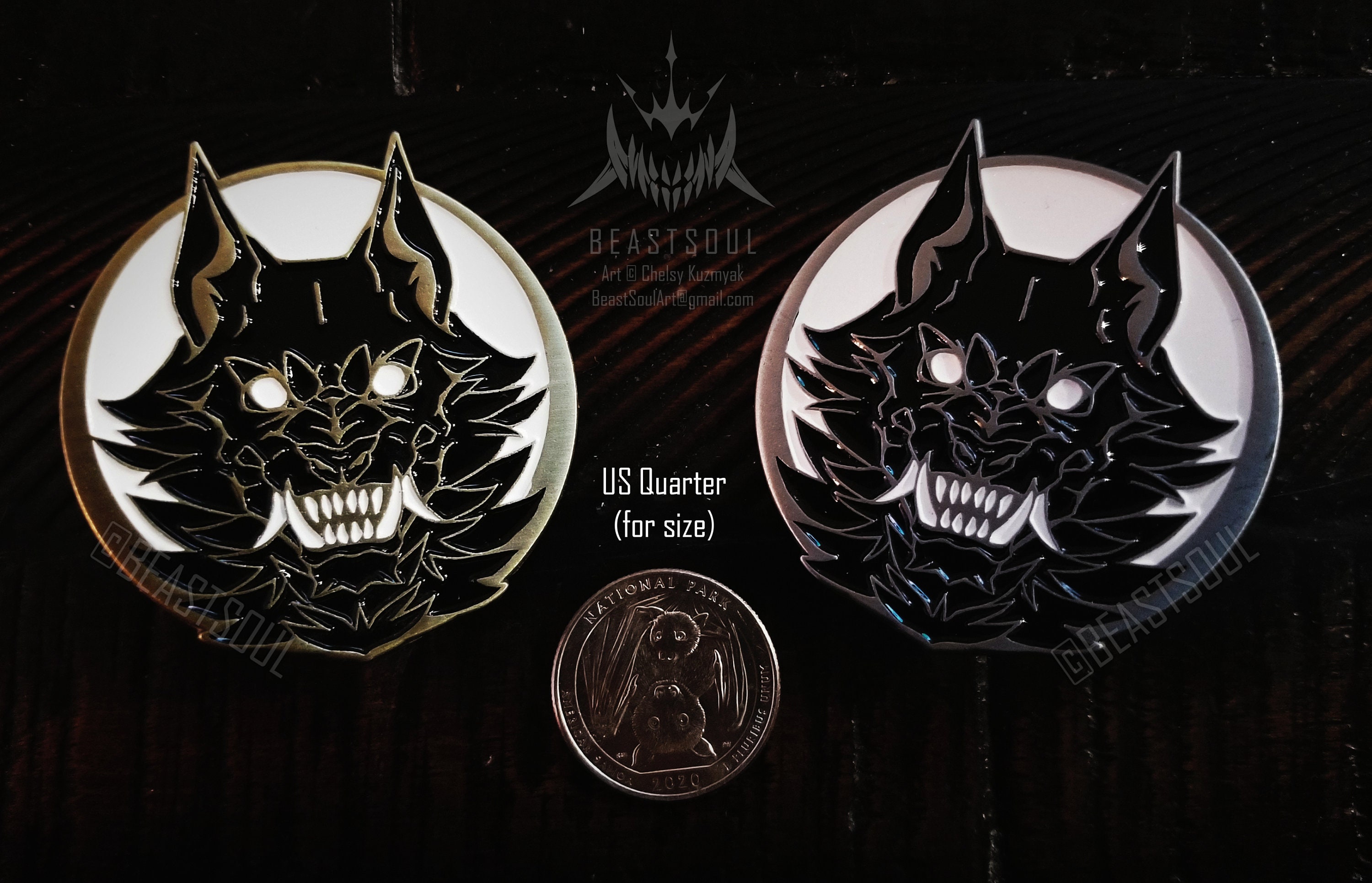 Werewolf Pins glow in the Dark | Etsy