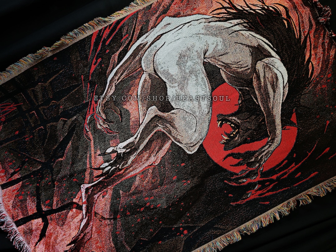 Hunt - Werewolf Decorative Woven Tapestry Blanket - Etsy