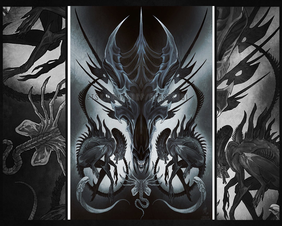 MOTHER Xenomorph Alien Queen (art Print) - Etsy