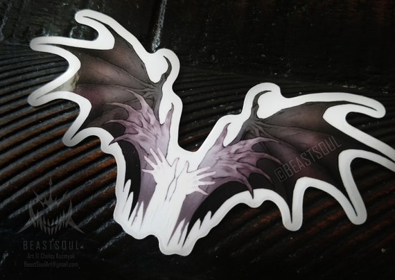 TAKE FLIGHT Horror Vampire Wing Sticker | Etsy