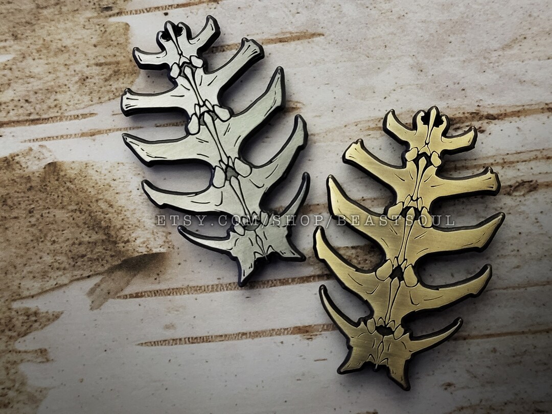 Spine Bone Horror Pins - Etsy