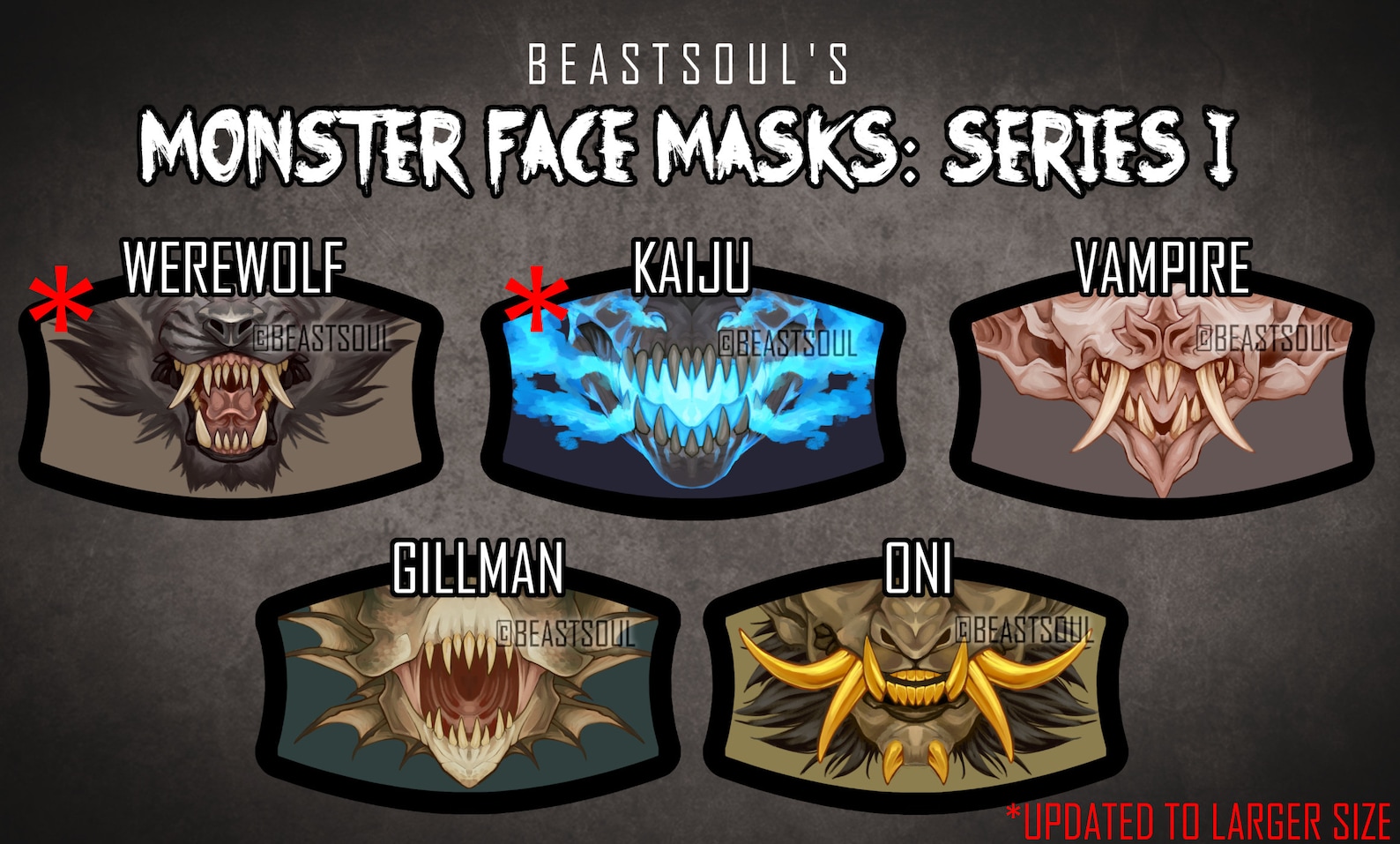 Monster Face Mask Series 1 and 2 - Etsy