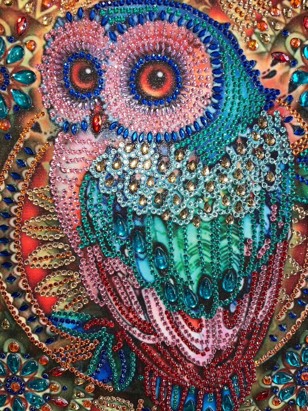 Stunning Owl Diamond Art Paintings, 10"x10", FRAMED, FINISHED PRODUCT ...