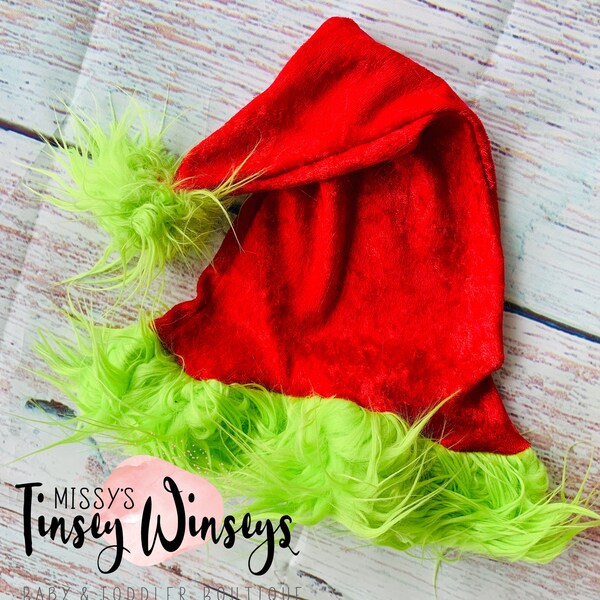 Grinch Santa Hat - Etsy