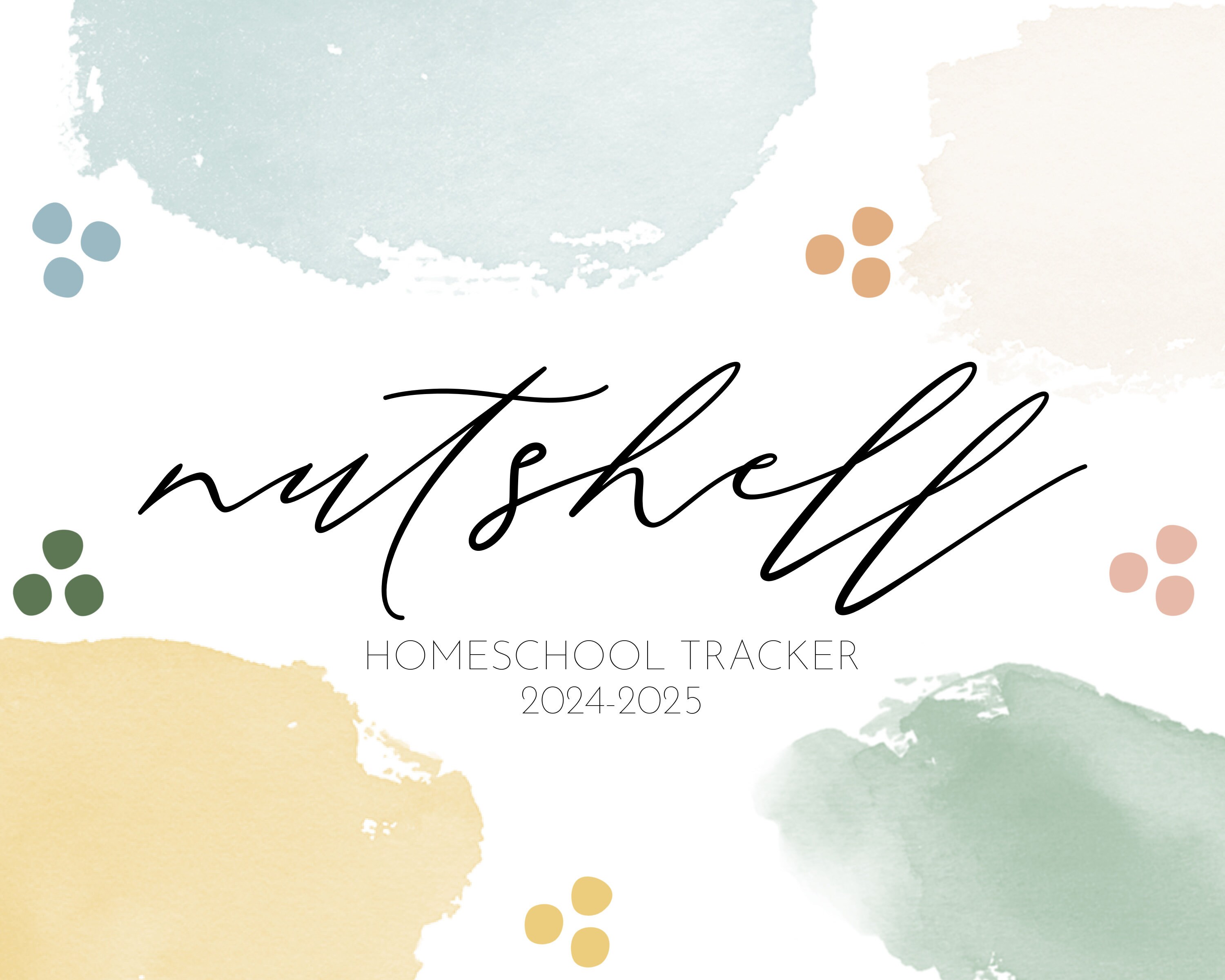 Nutshell School Year Tracker 2024-2025 Digital - Etsy
