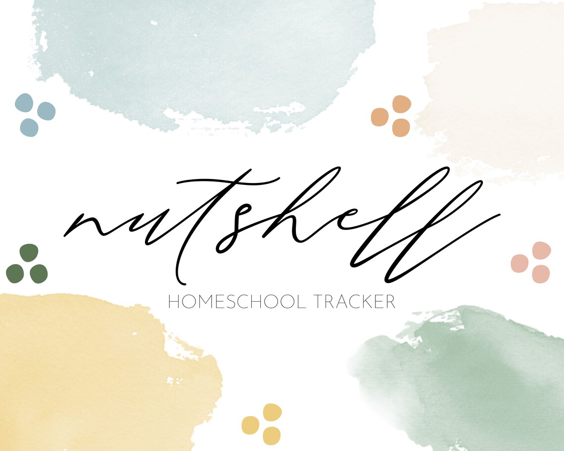 Nutshell Undated Homeschool Tracker - Digital - Etsy