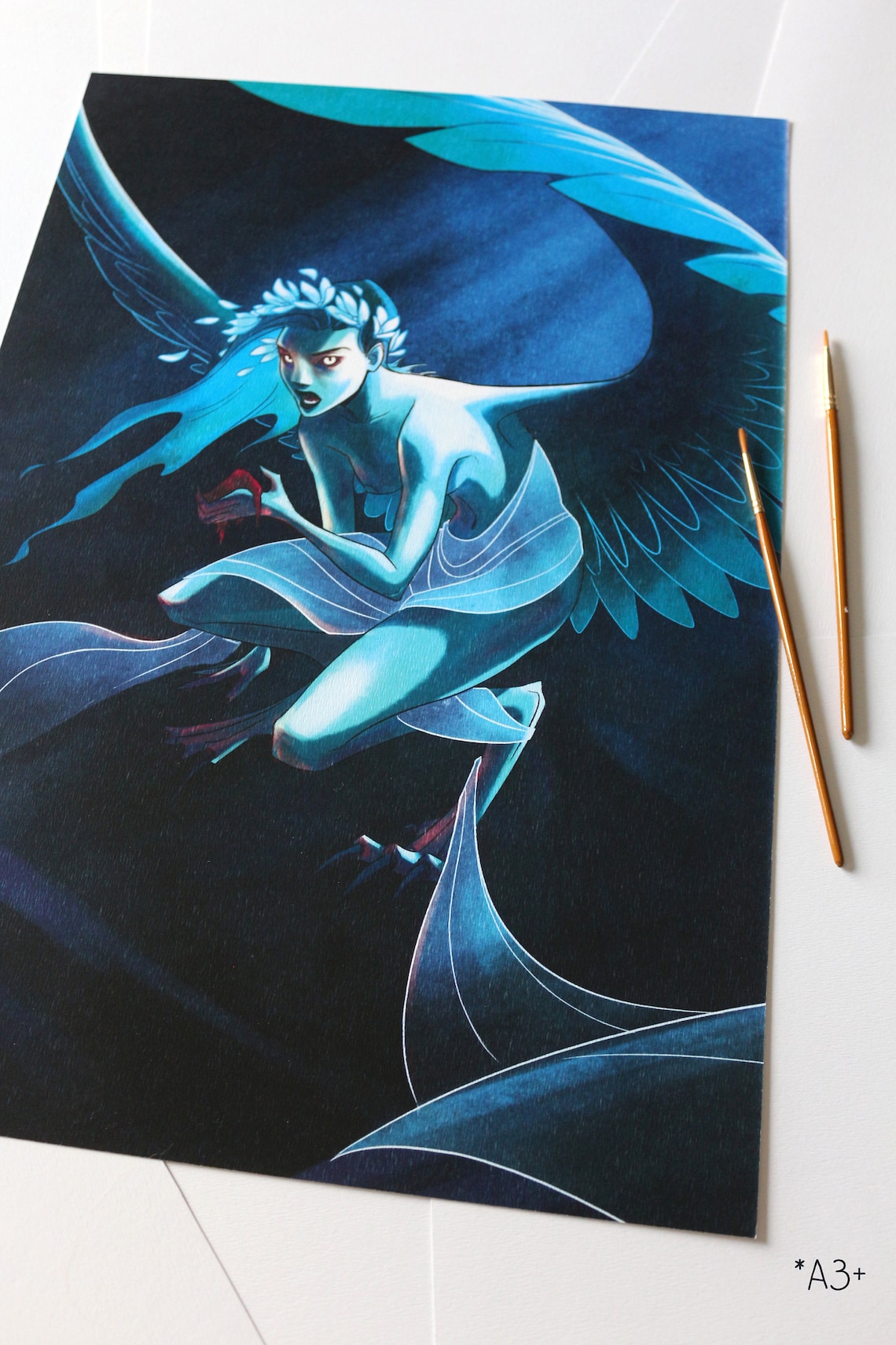 Siren: Original Art Print Digital Illustration/ Mythology/ - Etsy Ireland