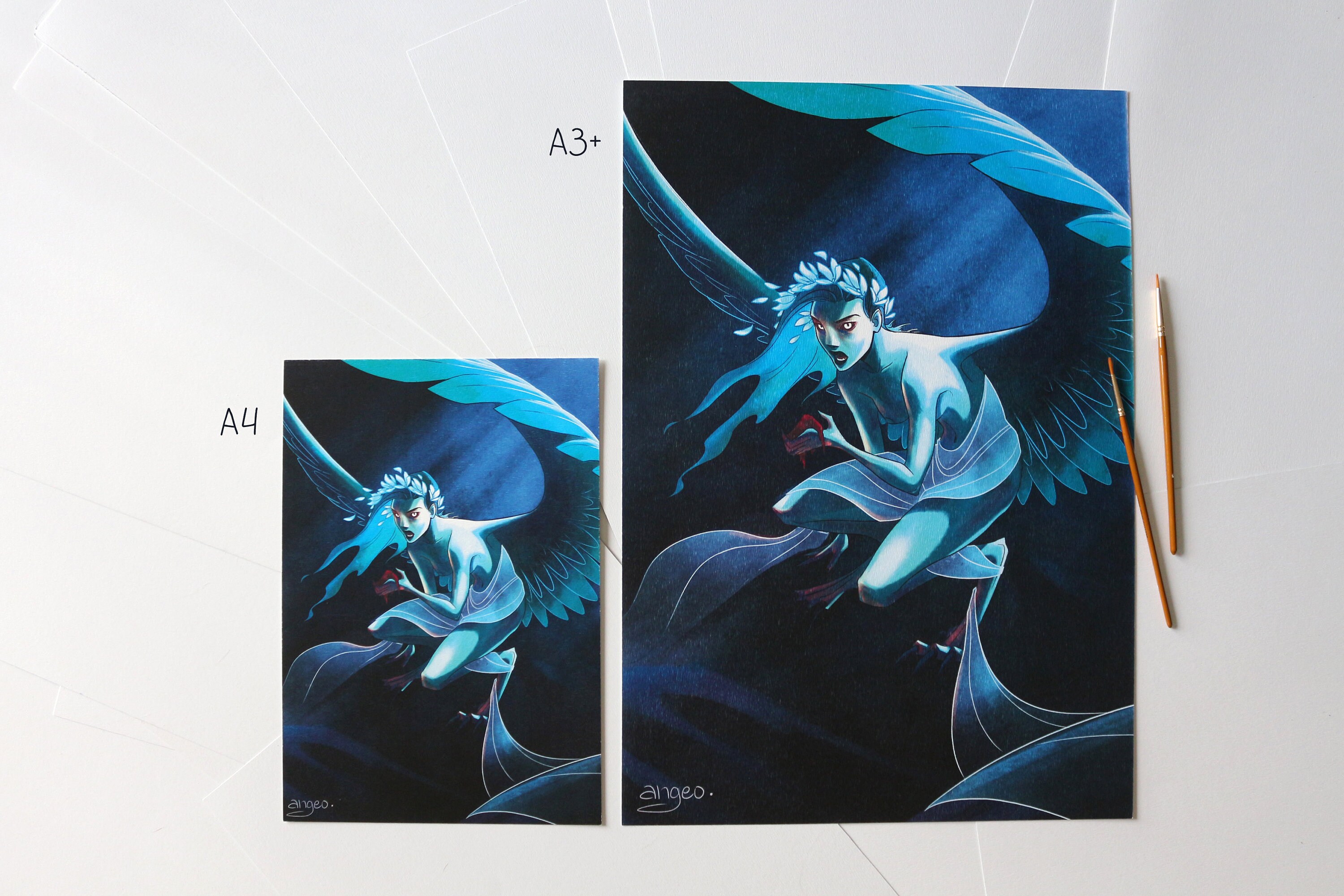 Siren: Original Art Print Digital Illustration/ Mythology/ - Etsy Ireland