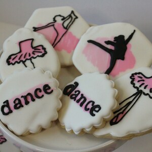 1 Doz Dancer Cookies*contemporaty Dance Cookie*ballet Cookies*ballerina ...