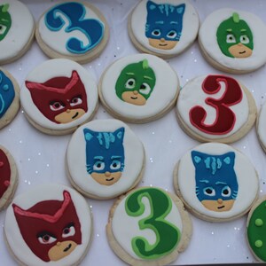 1 Doz PJ Mask Cookies*super Hero Cookies *birthday Cookies*custom ...