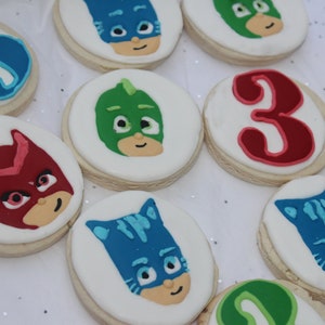 1 Doz PJ Mask Cookies*super Hero Cookies *birthday Cookies*custom ...