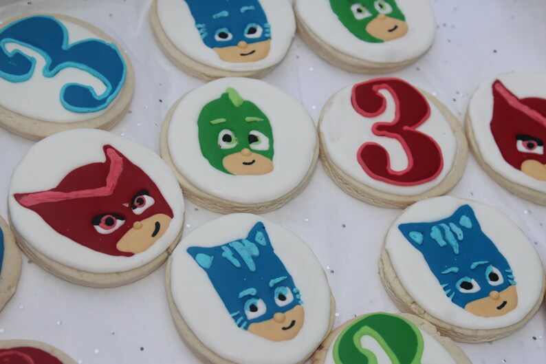 1 Doz PJ Mask Cookiessuper Hero Cookies birthday | Etsy