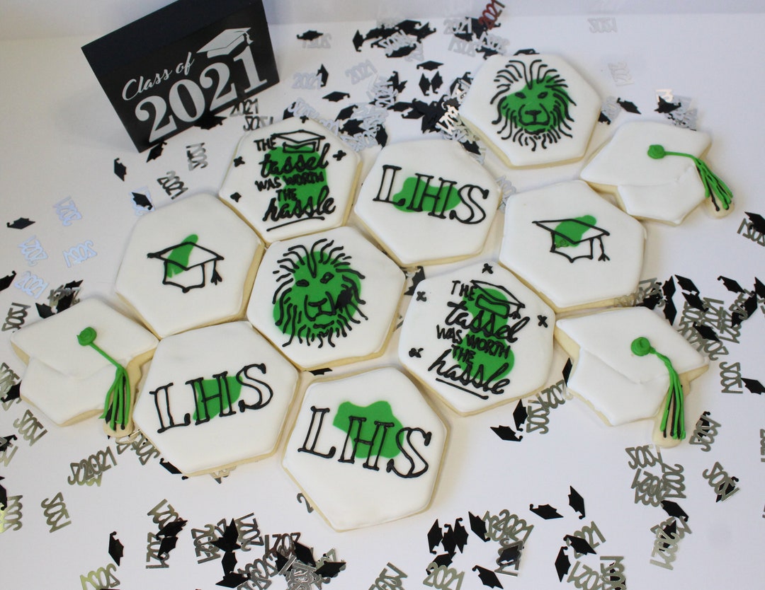 Graduation Ceremony Cookies: School Mascot, Class of 2021 (1 Dozen) - Etsy