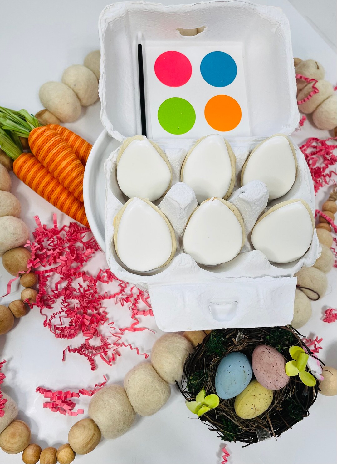 Paint Your Own Cookies*12 Paintable Mini Egg Cookies*easter Basket ...