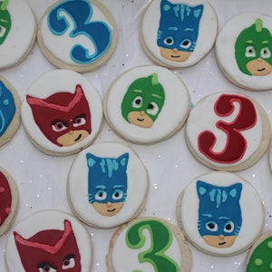1 Doz PJ Mask Cookies*super Hero Cookies *birthday Cookies*custom ...