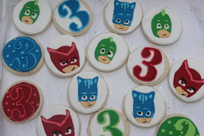 1 Doz PJ Mask Cookiessuper Hero Cookies birthday | Etsy