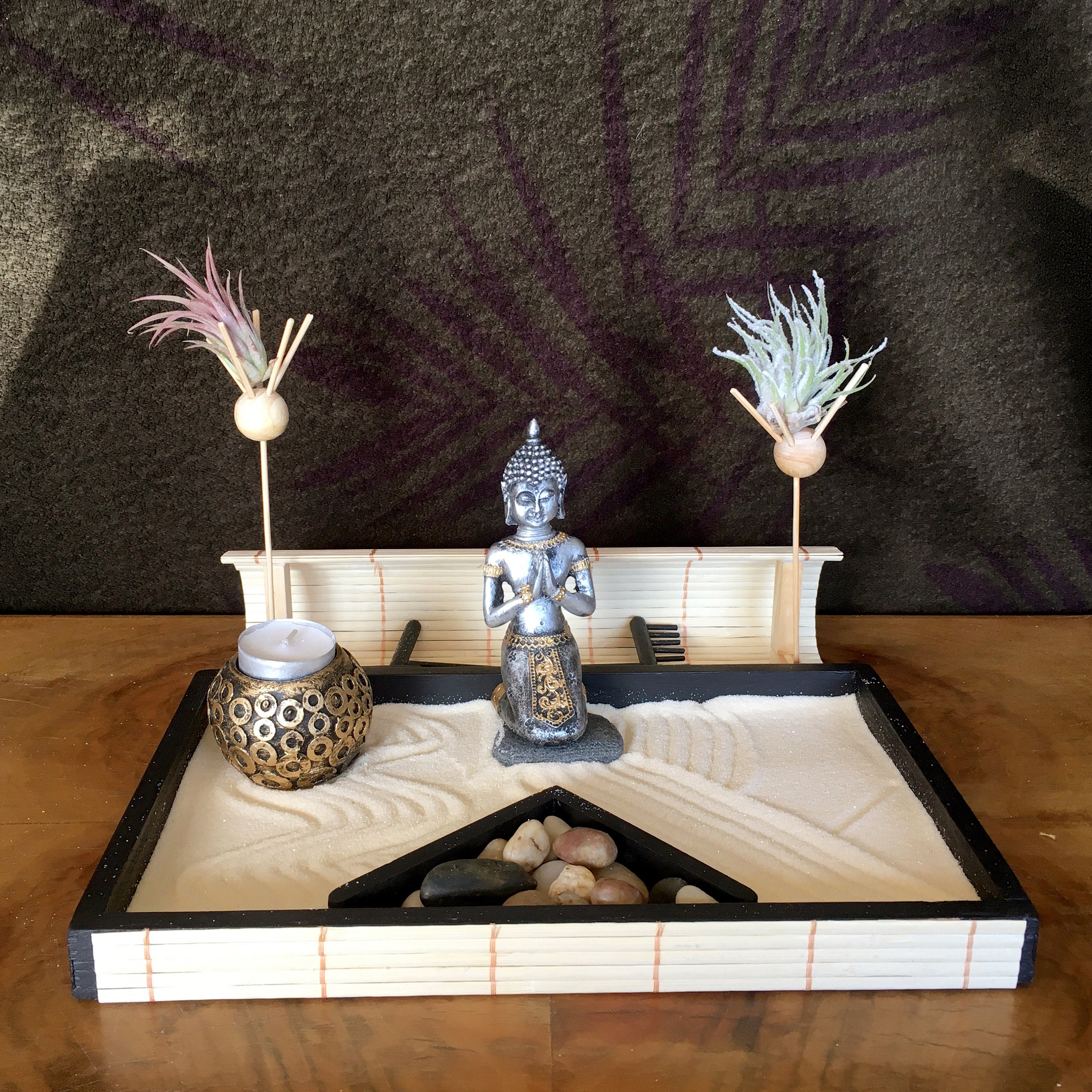Desk Zen Garden Kit Meditation Indoor Garden Wabi Sabi Decor - Etsy