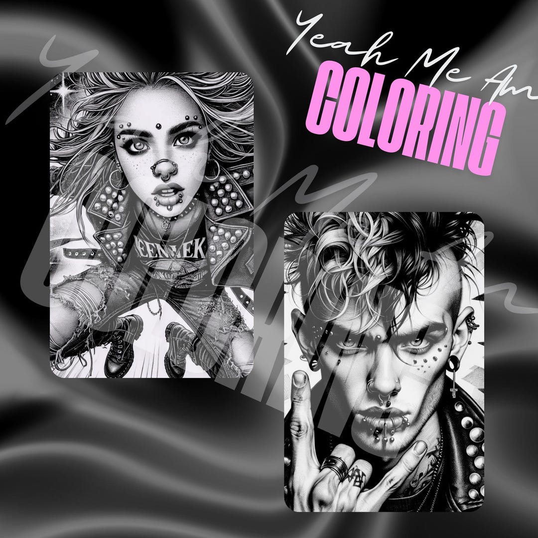 Don't Be a Punk – Punk Rock Coloring Pages - Digital Download - Etsy