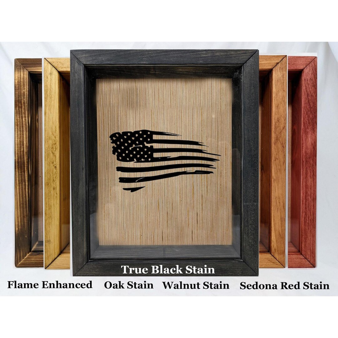Rustic Shadow Box Featuring Tattered American Flag - Mulitple Sizes ...