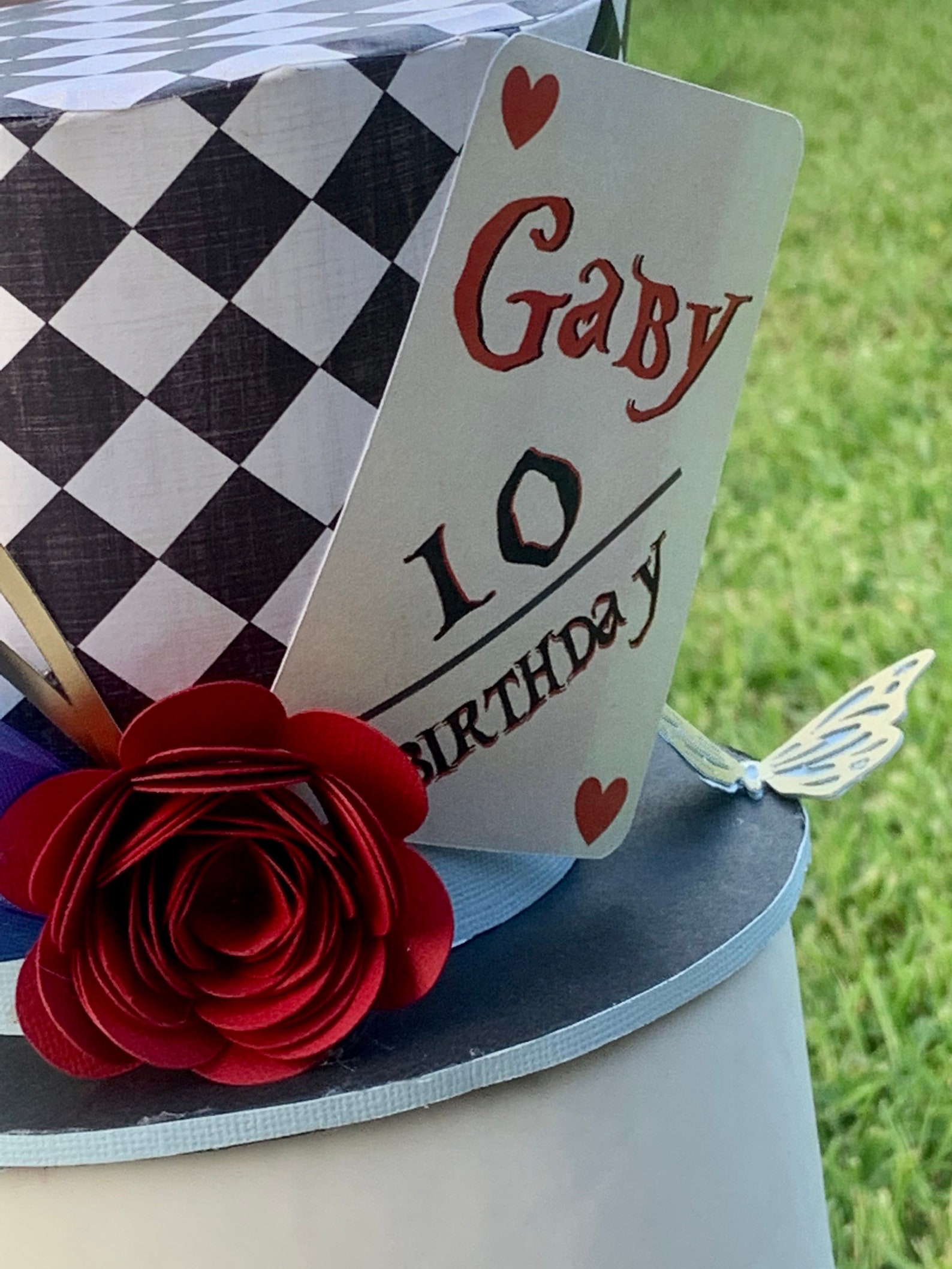 Alice in Wonderland Cake Topper. Mad Hatter Cake Topper . Personalized ...