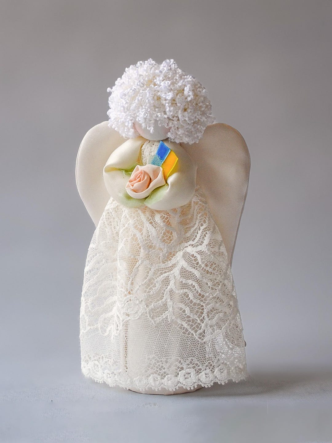 Guardian Angel Interior Doll With Curls: Gives a Flower With Ukrainian ...
