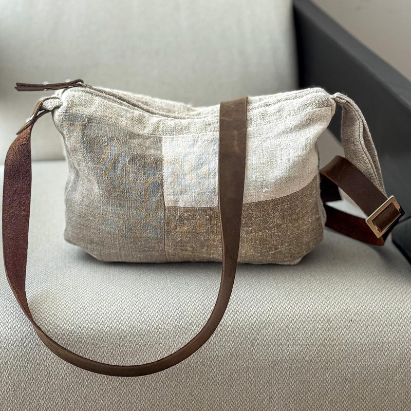 Linen Shoulder Bag - Etsy