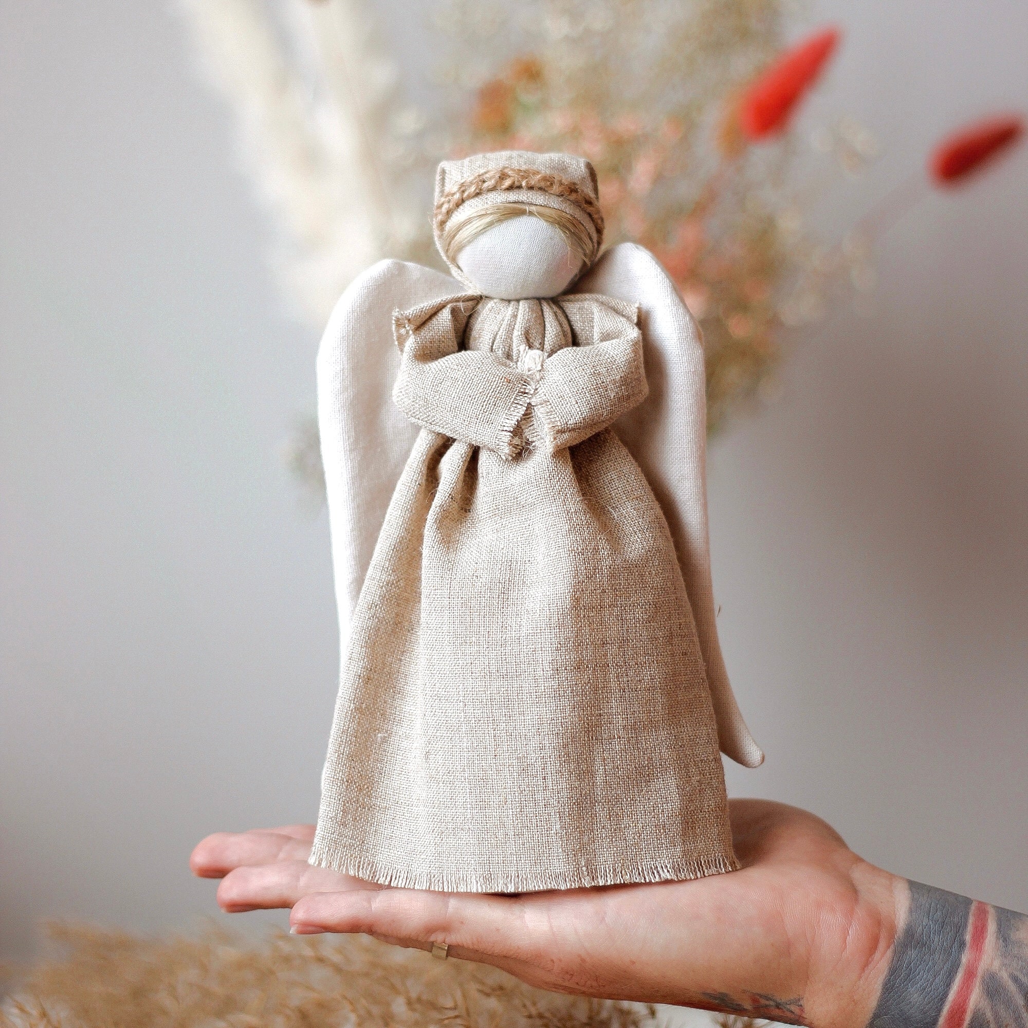 Guardian Angel Doll Motanka Ukrainian Linen Doll Angel | Etsy
